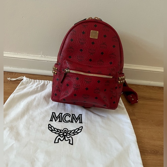 MCM | Bags | Mcm Visetos Small Side Stud Stark Backpack | Poshmark